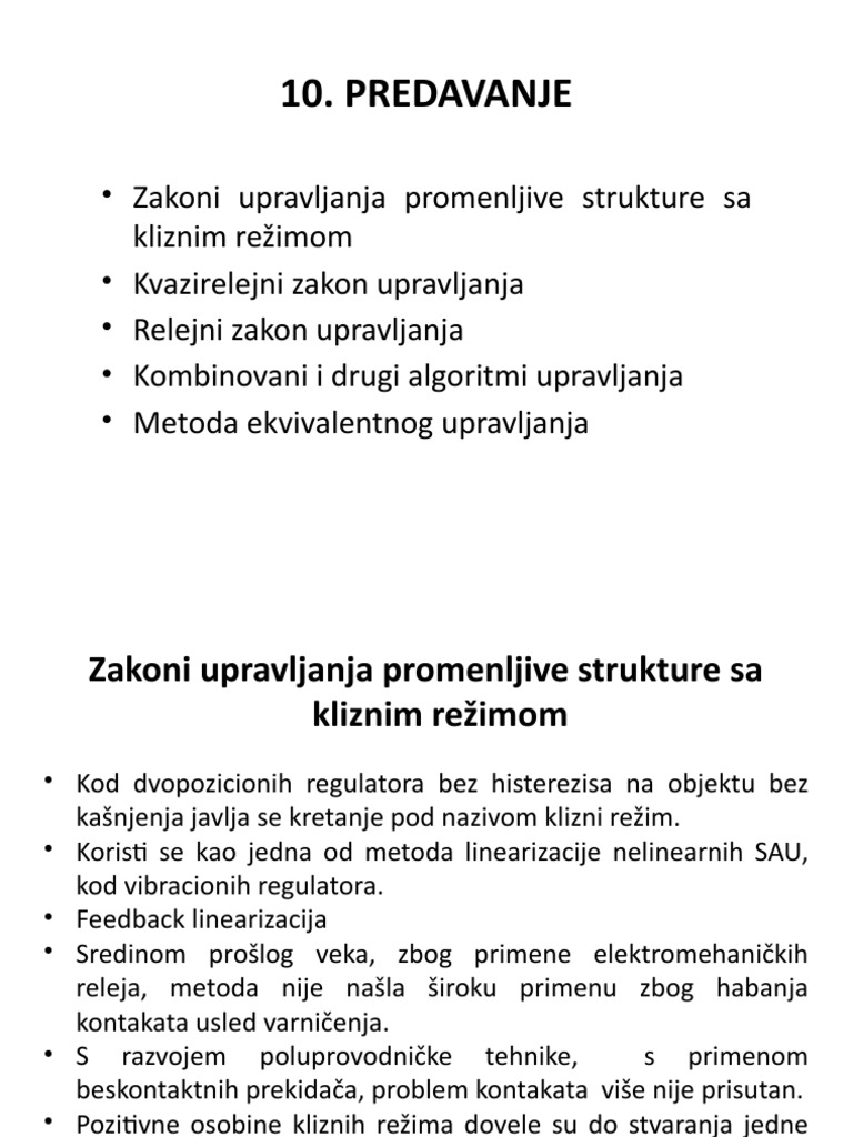 NSAU - 10. Predavanje | PDF