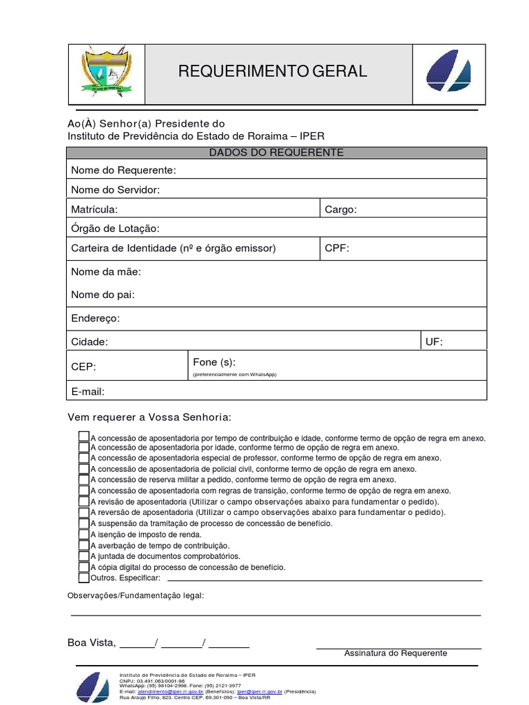 Requerimento Geral | PDF | Direito