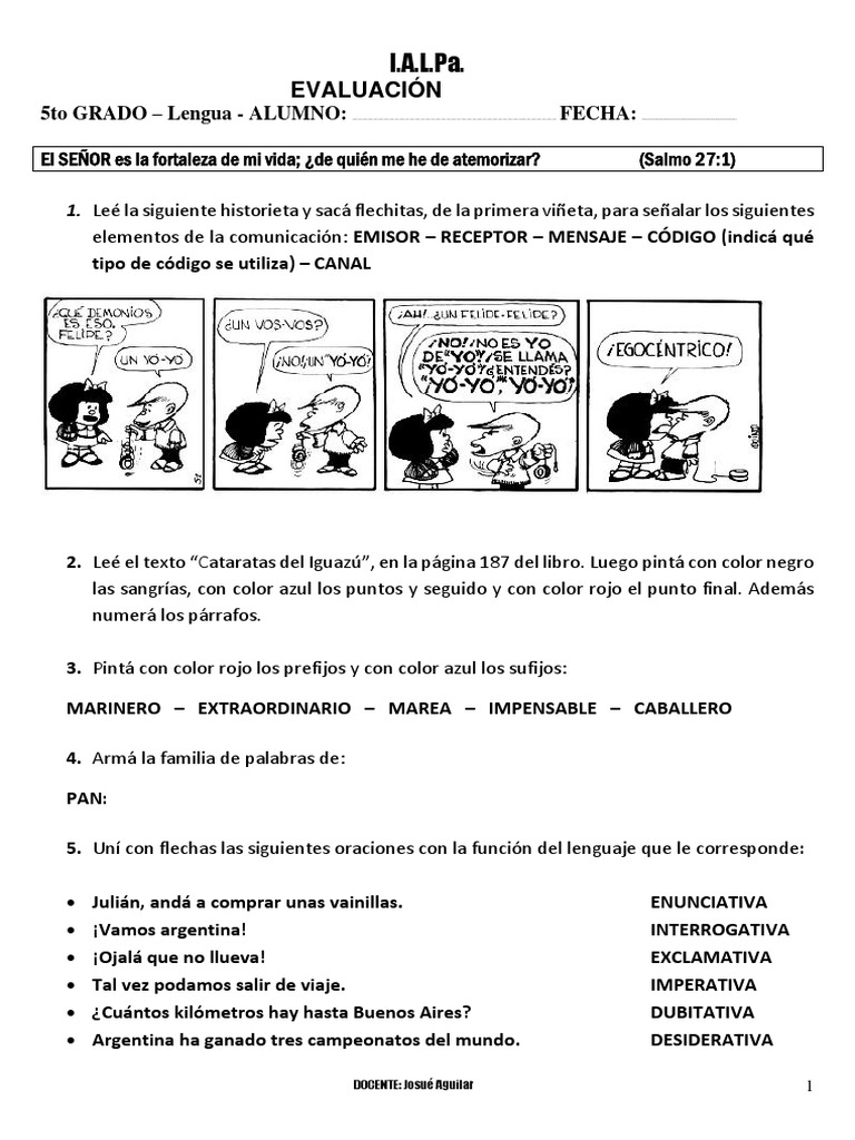 1 Evalu Leng 5 | PDF