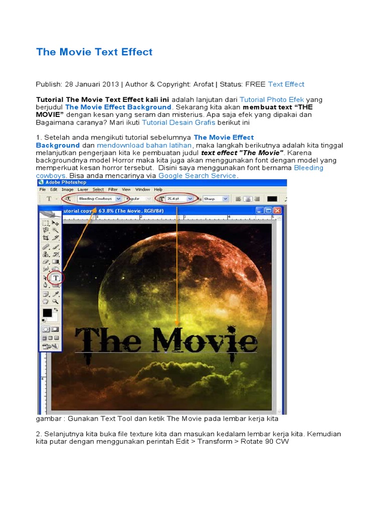 The Movie Text Effect | PDF | Komputer