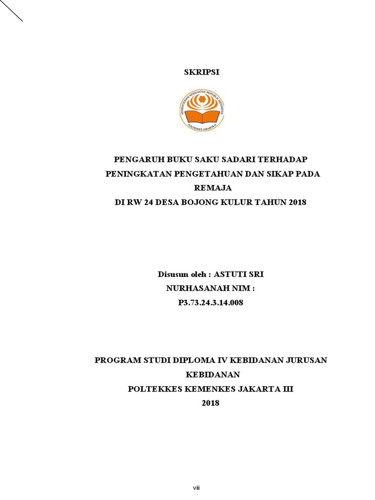 Buku Saku SADARI Tingkatkan Pengetahuan Remaja | PDF