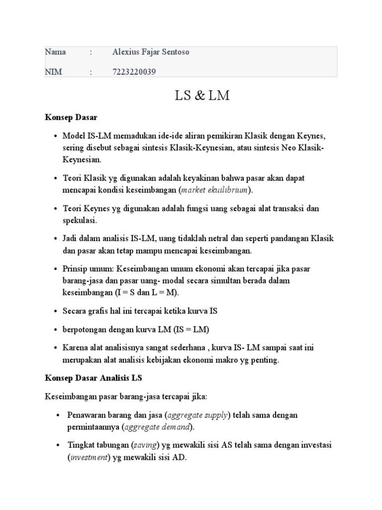 Materi Is & LM | PDF