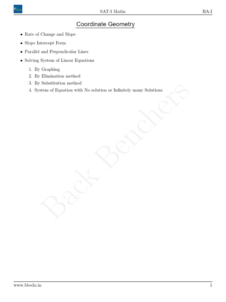 Coordinate Geometry | PDF