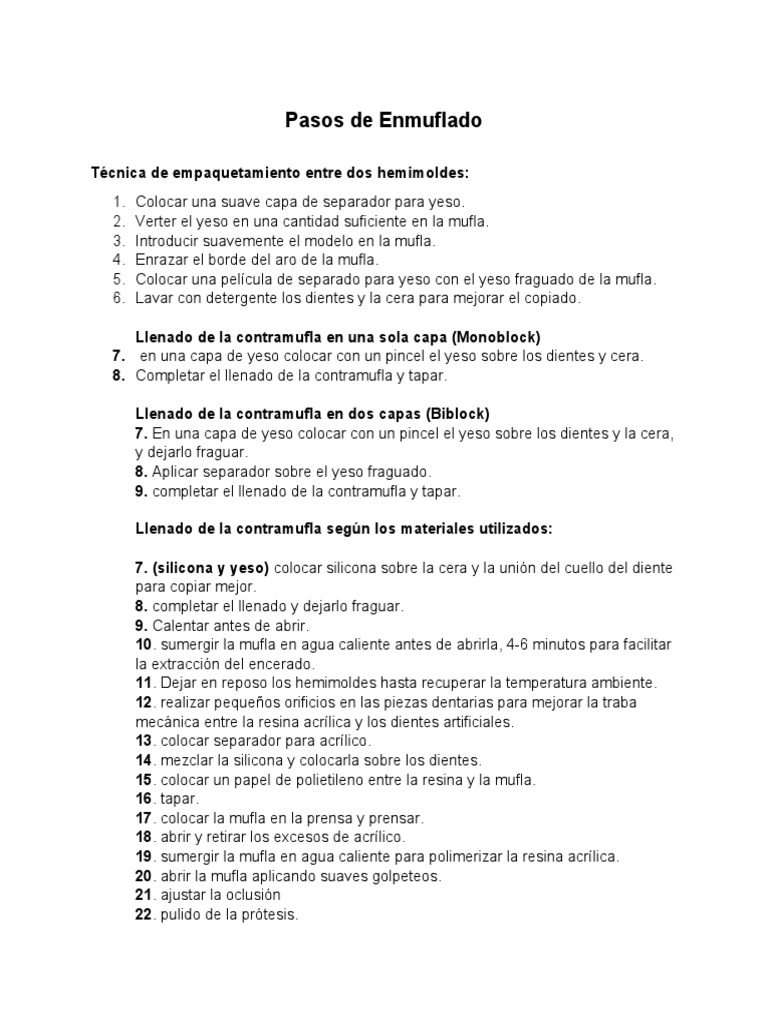 Proceso de Enmuflado Dental Paso a Paso | PDF