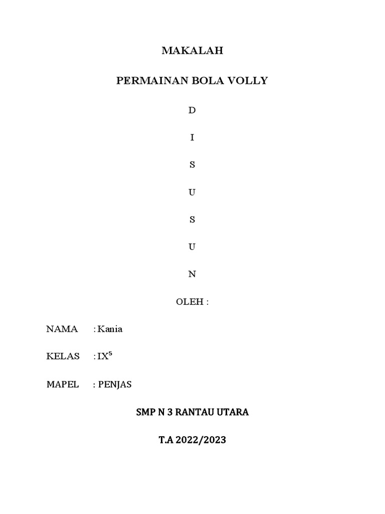 Makalah Bola Voli 2 | PDF