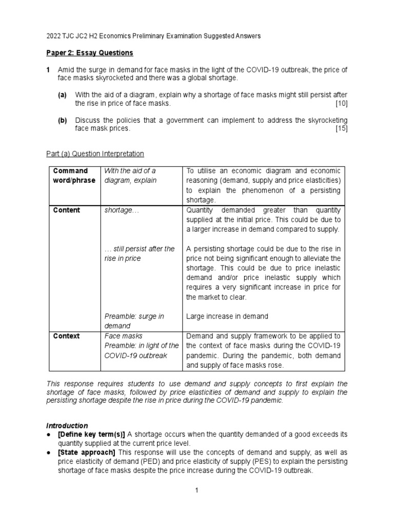 2022 TJC H2 Prelim Paper 2 Suggested Answers.docx | PDF