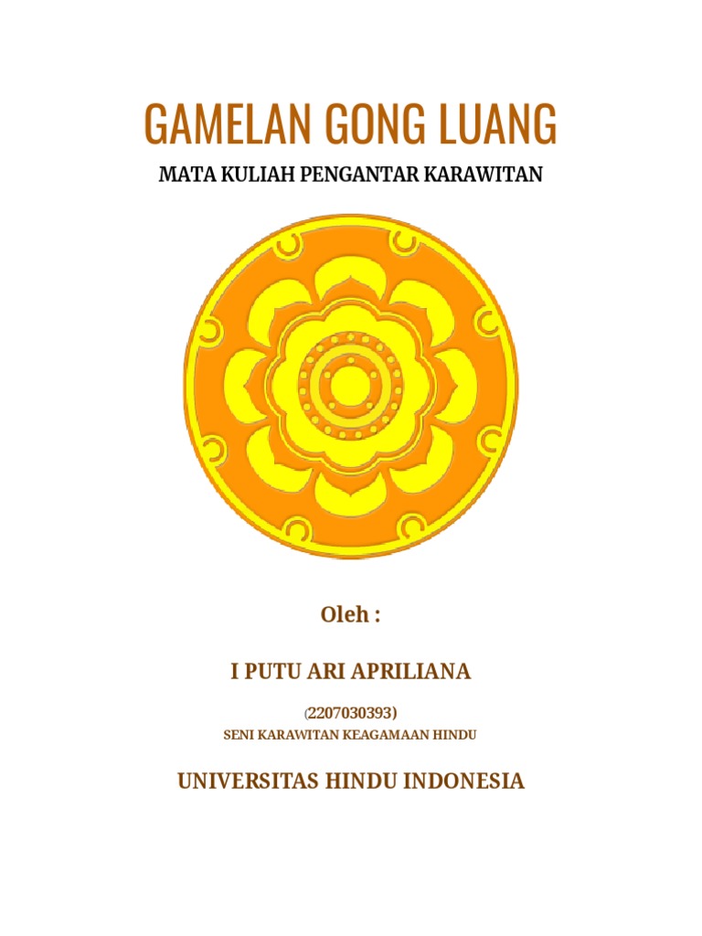 Ciri Khas dan Struktur Gong Luang | PDF