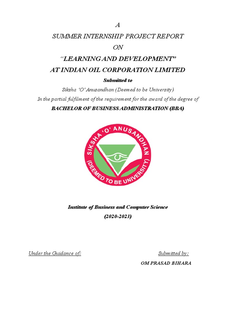 DD Final Sip Report | PDF