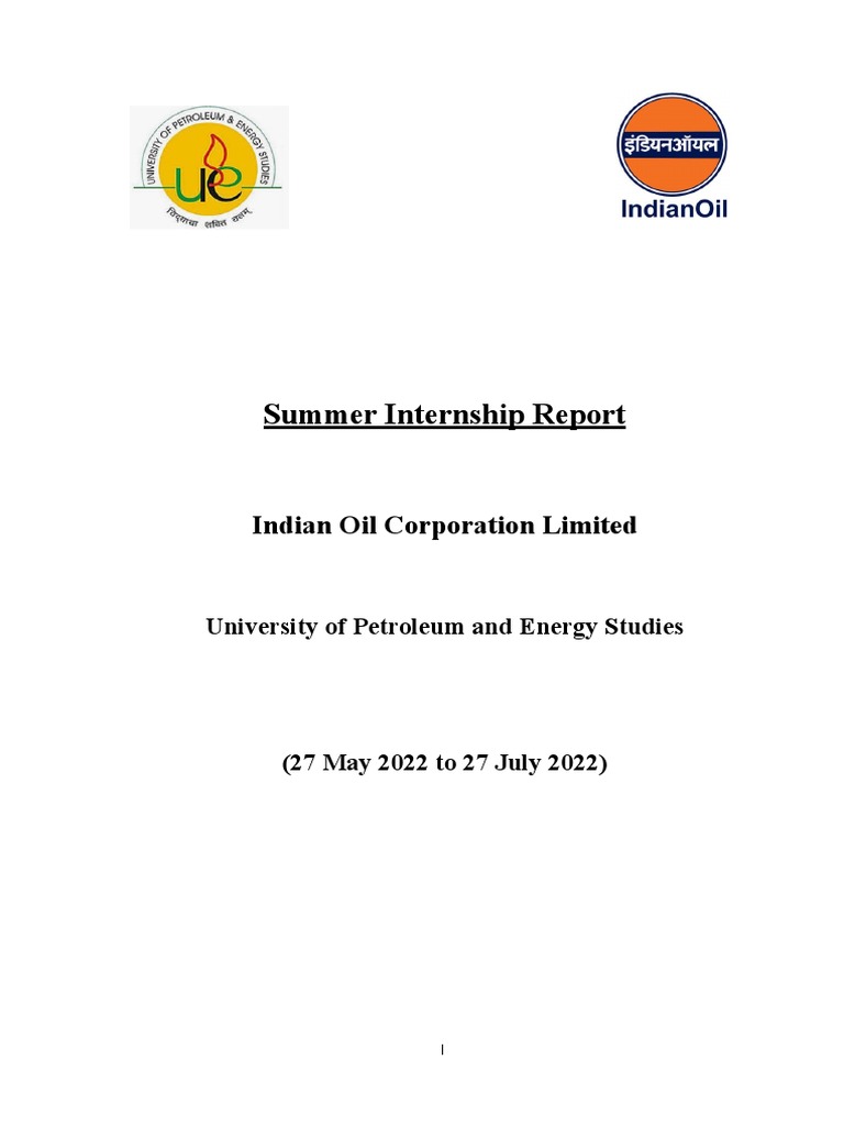 Project Report On Indian Oil Corporation | PDF | Petroleum | Economies
