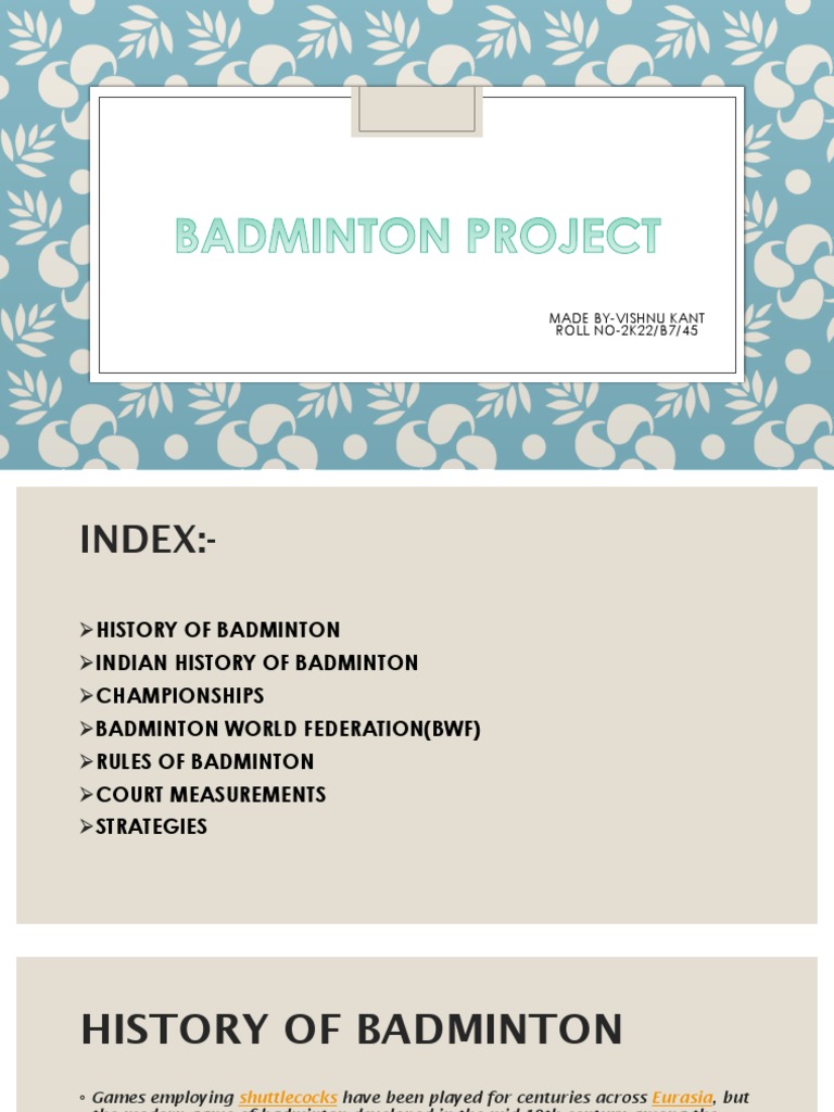 Badminton Project | PDF | Sports | Sports Competitions