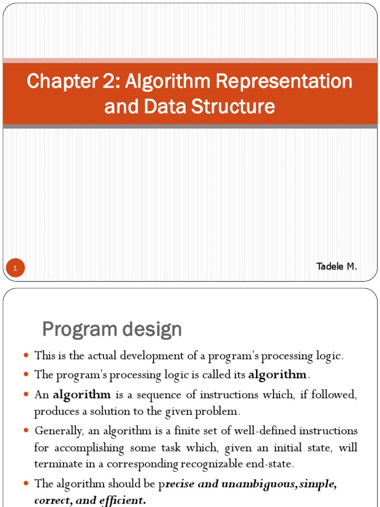 Representing Algorithms And Data Structures Pdf Computer Program