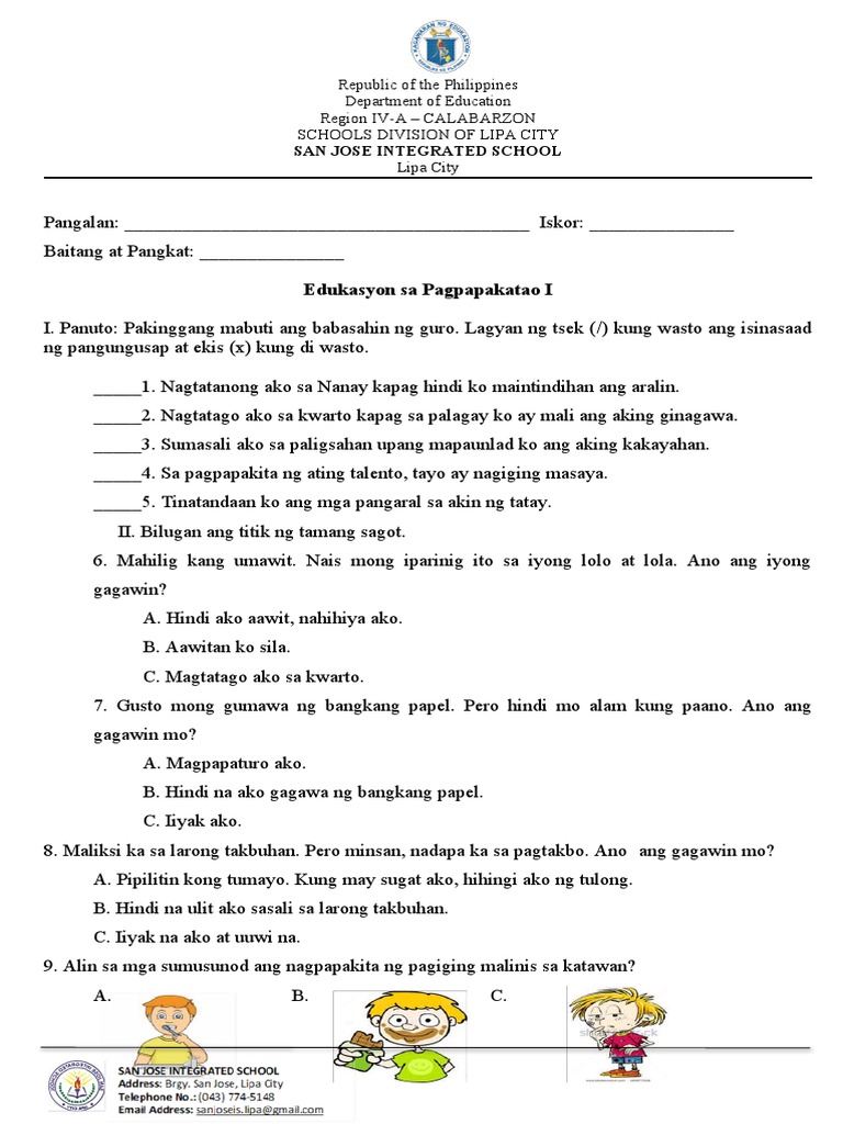 Diagnostic Test | PDF