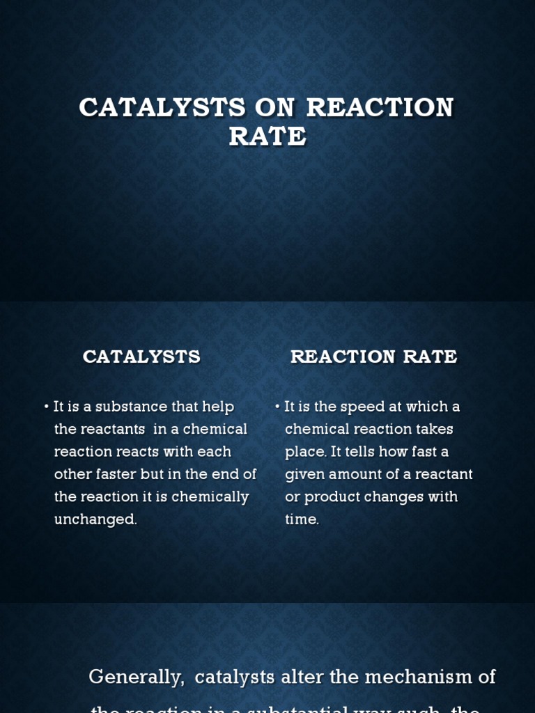 Catalysts On Reaction Rate | PDF