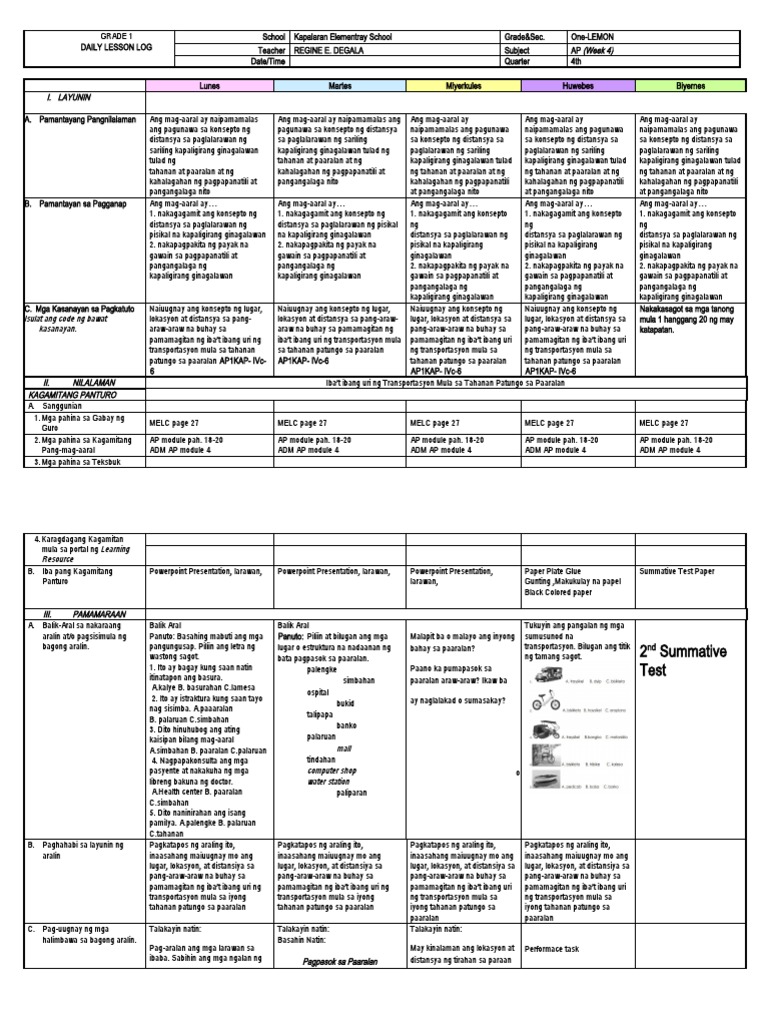 Q4 DLL AP1 WEEK-four | PDF