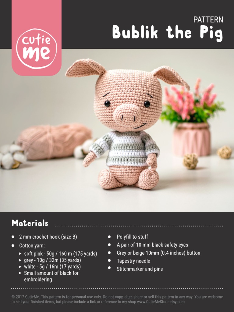 Cutie Me - Pig | PDF