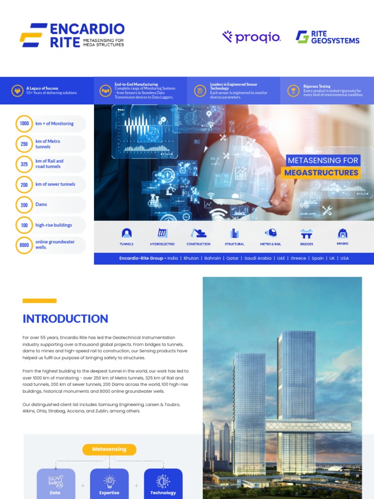 Encardio Brochure | PDF | Sensor | Physical Sciences