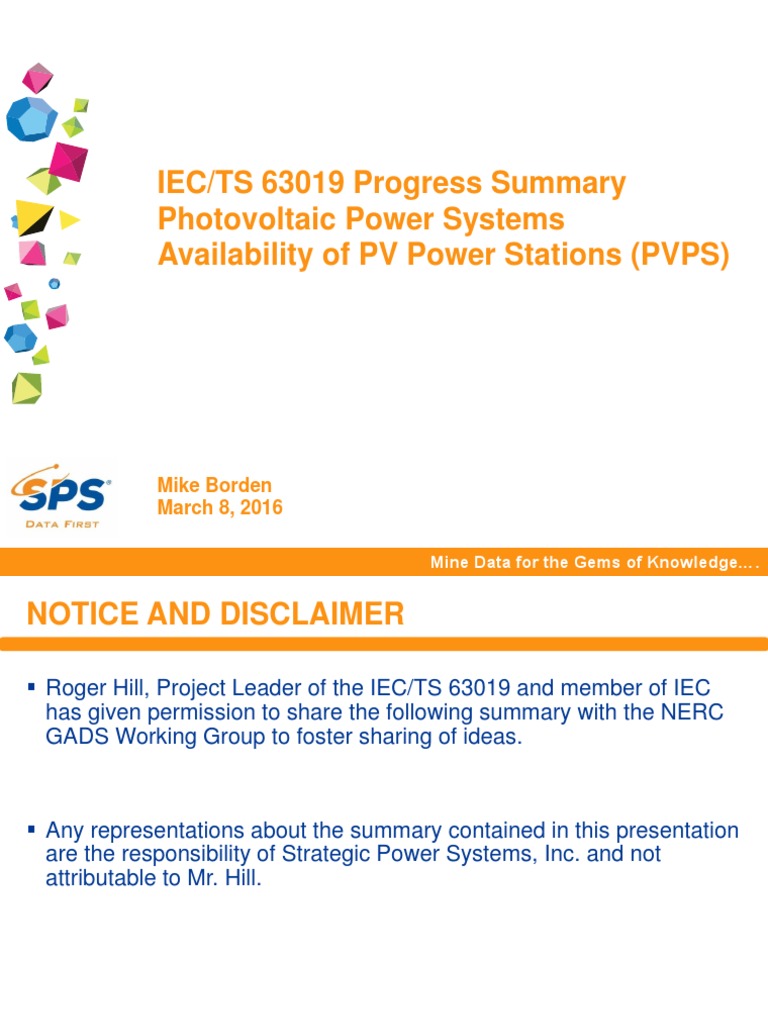 Item 13 IEC TS 63019 Background | PDF | Reliability Engineering
