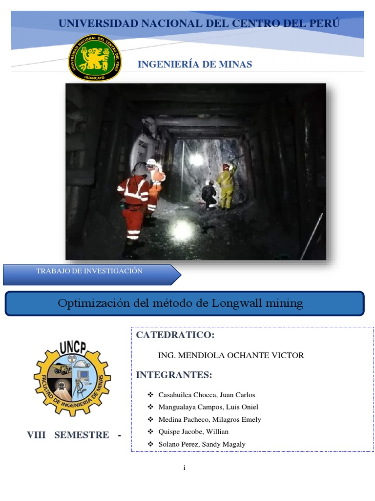 Optimización del Longwall Mining | PDF | Mineralogía | Minerales