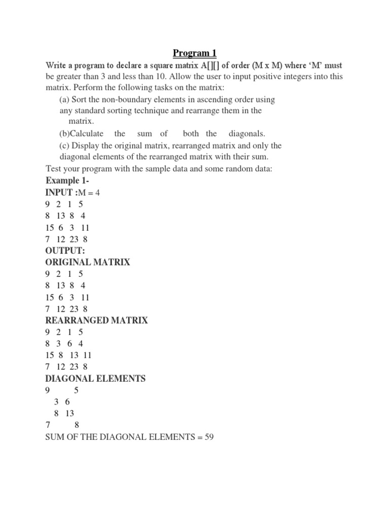 All Program of Class 12 Isc | PDF | Computer Program | Programming