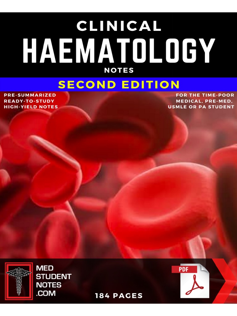 Essential Hematology Study Notes PDF | PDF | Coagulation | Lymphatic System