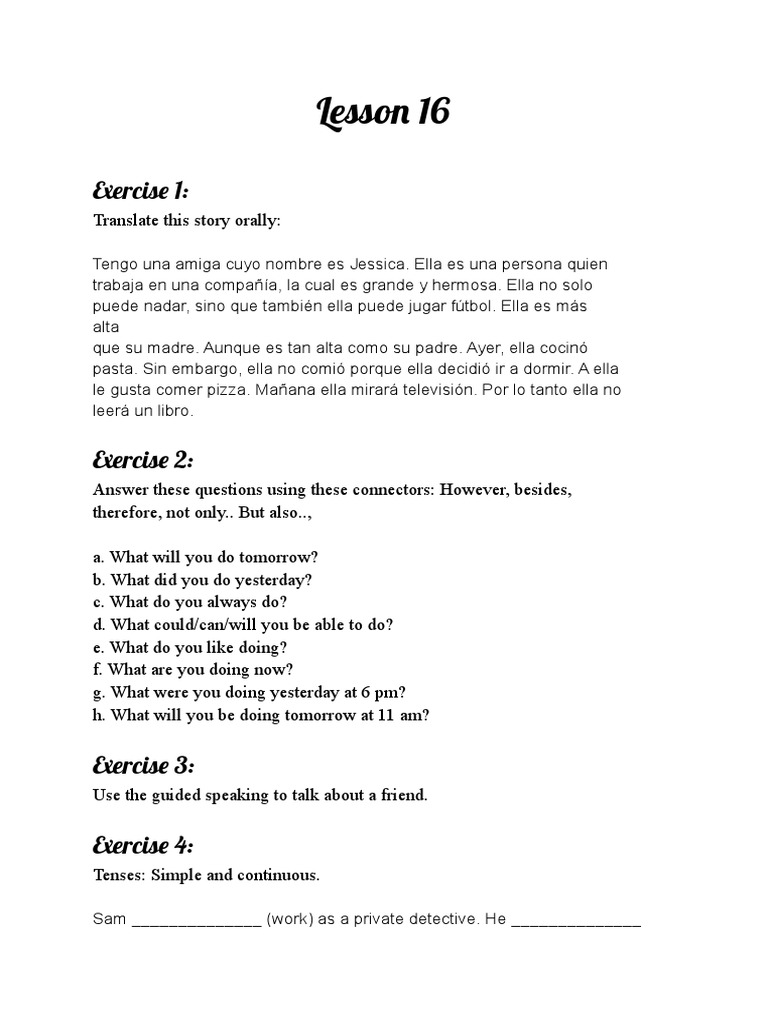 Lesson 16 Senior 1 | PDF