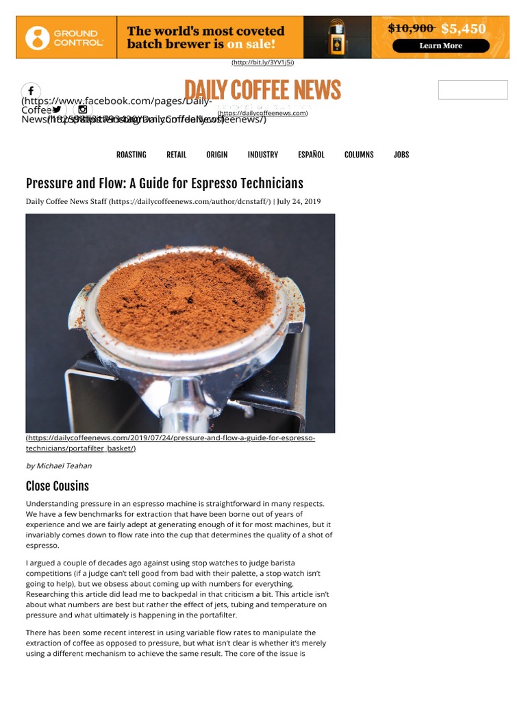 Pressure and Flow: A Guide For Espresso TechniciansDaily Coffee News by ...