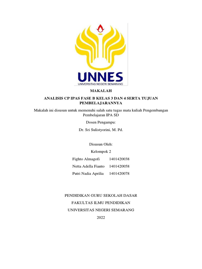 Makalah Kel. 2 Pengembangan Pembelajaran IPA SD Revisi | PDF | Karier & Perkembangan