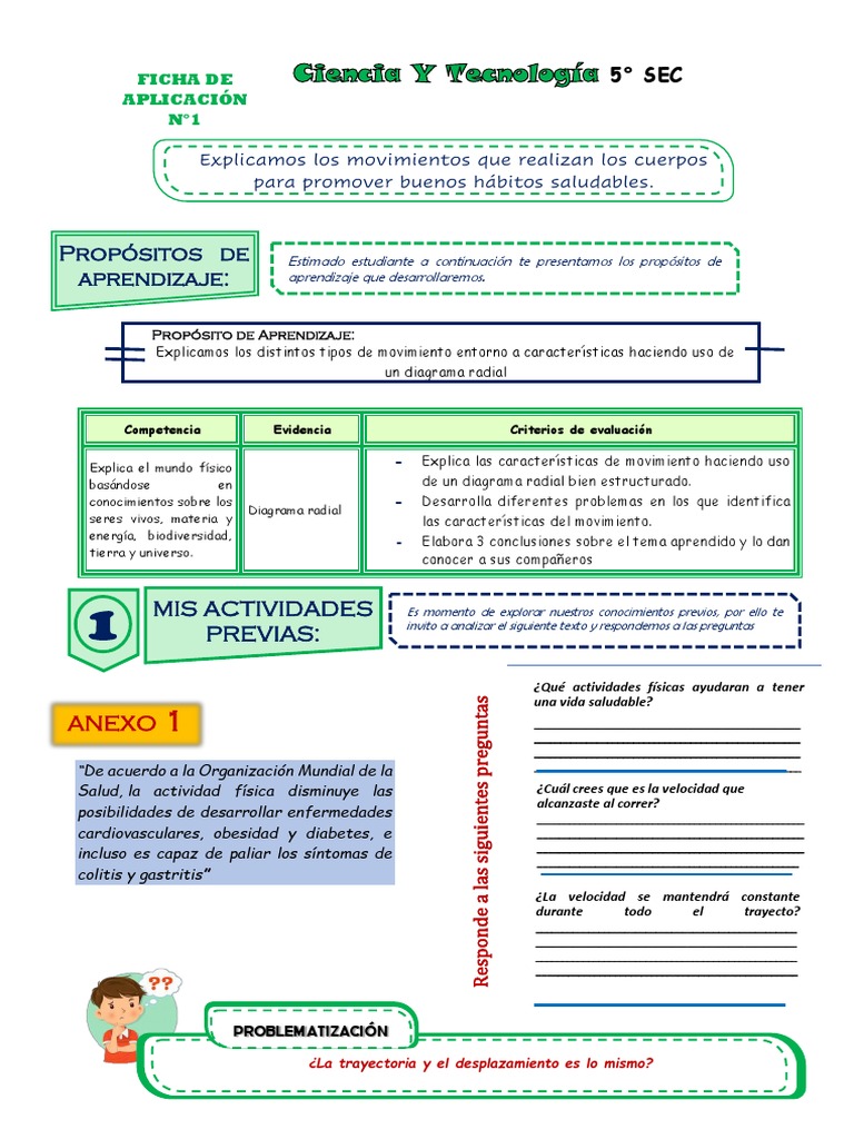5° FICHA-SESIÓN 1-EXP.2-CyT | PDF | Velocidad | Física