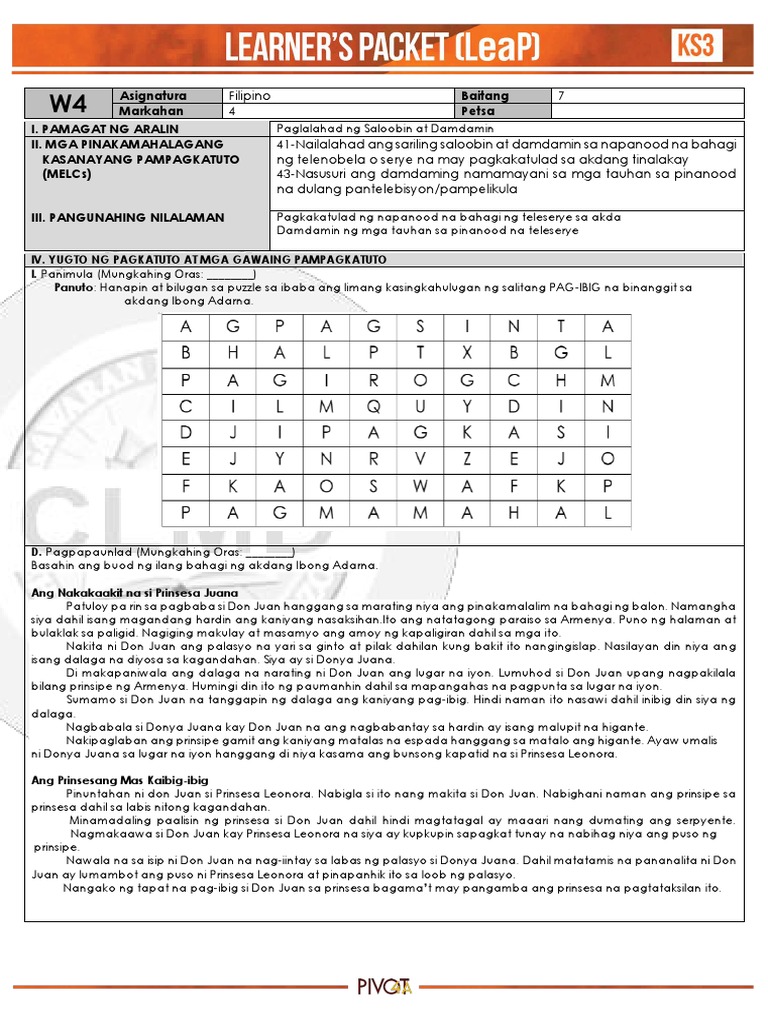 Q4 Filipino 7 Week 4 | PDF