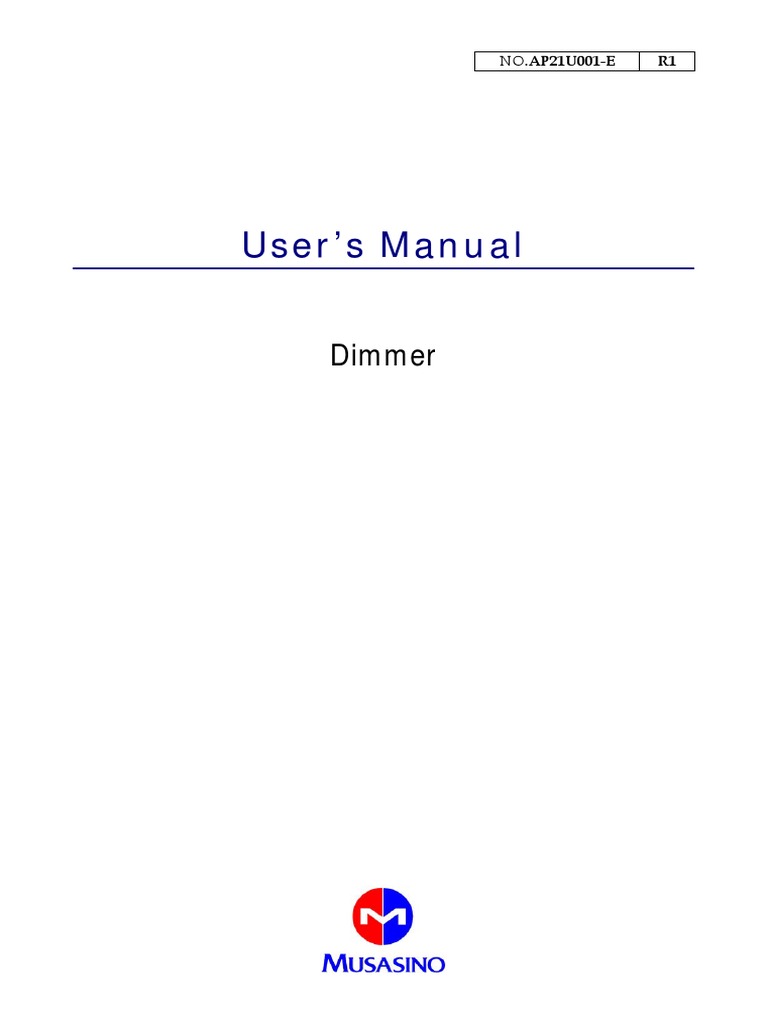 User's Manual for a Dimmer Application on a Marine Vessel | PDF | Icon ...