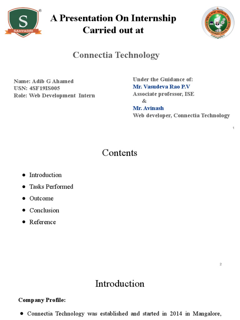 Internship Seminar | PDF | Bootstrap (Front End Framework) | World Wide Web