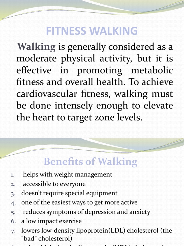 Benefits of Fitness Walking | PDF | Physical Fitness | Cardiovascular ...
