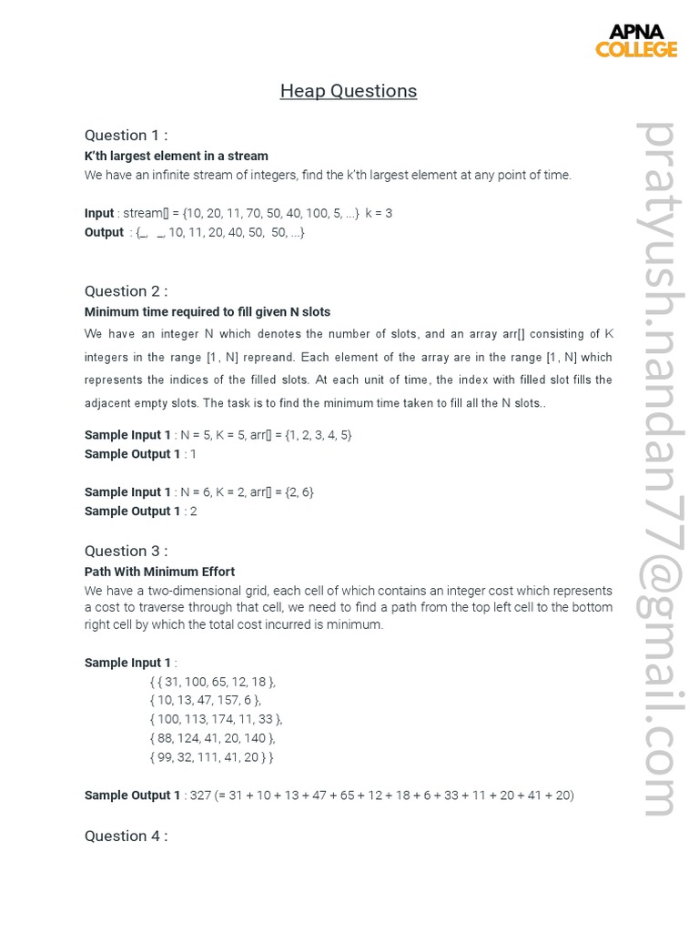 Heap Questions | PDF