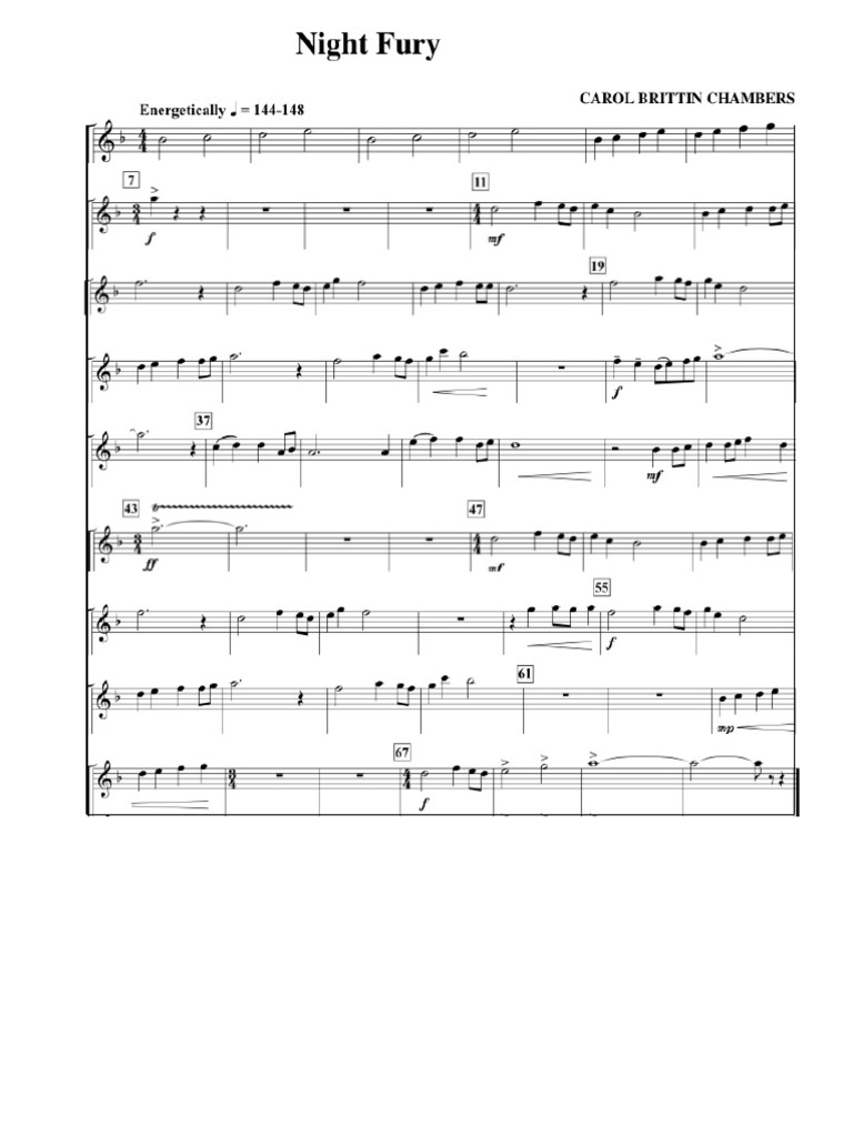 Night Fury Flute Part | PDF