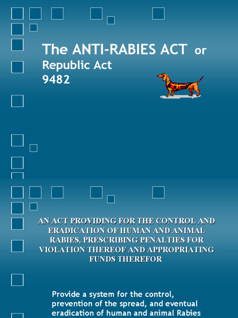 Anti-Rabies Act | PDF | Rabies | Vaccines