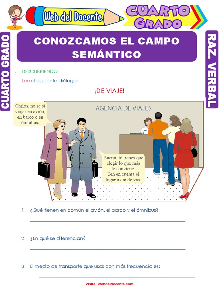 Conozcamos El Campo Semántico para Cuarto Grado de Primaria | PDF | Fruta | Frutas comestibles