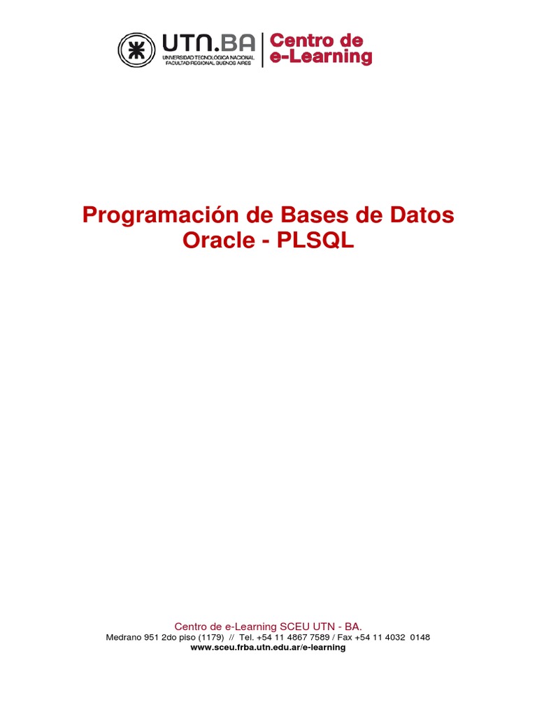 Curso de PL/SQL en Oracle | PDF