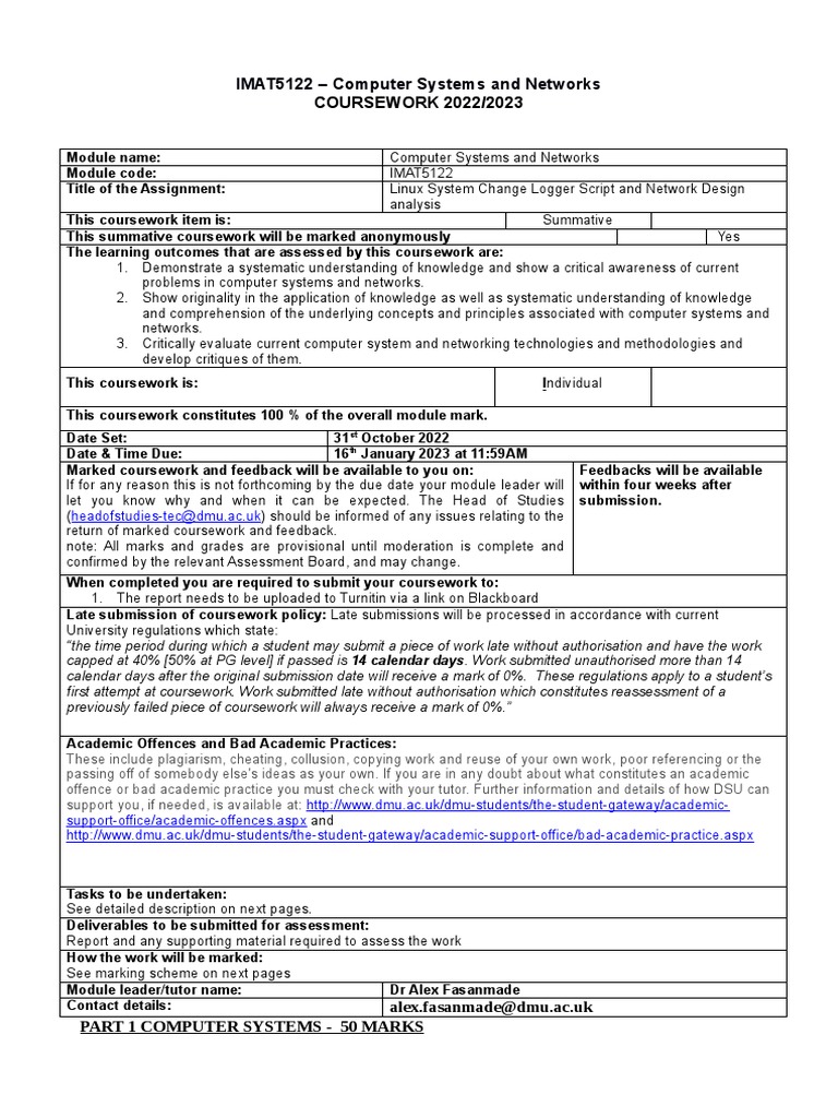 Computer Systems Monitoring and Network Design for a Growing Defense Contractor | PDF | Computer ...