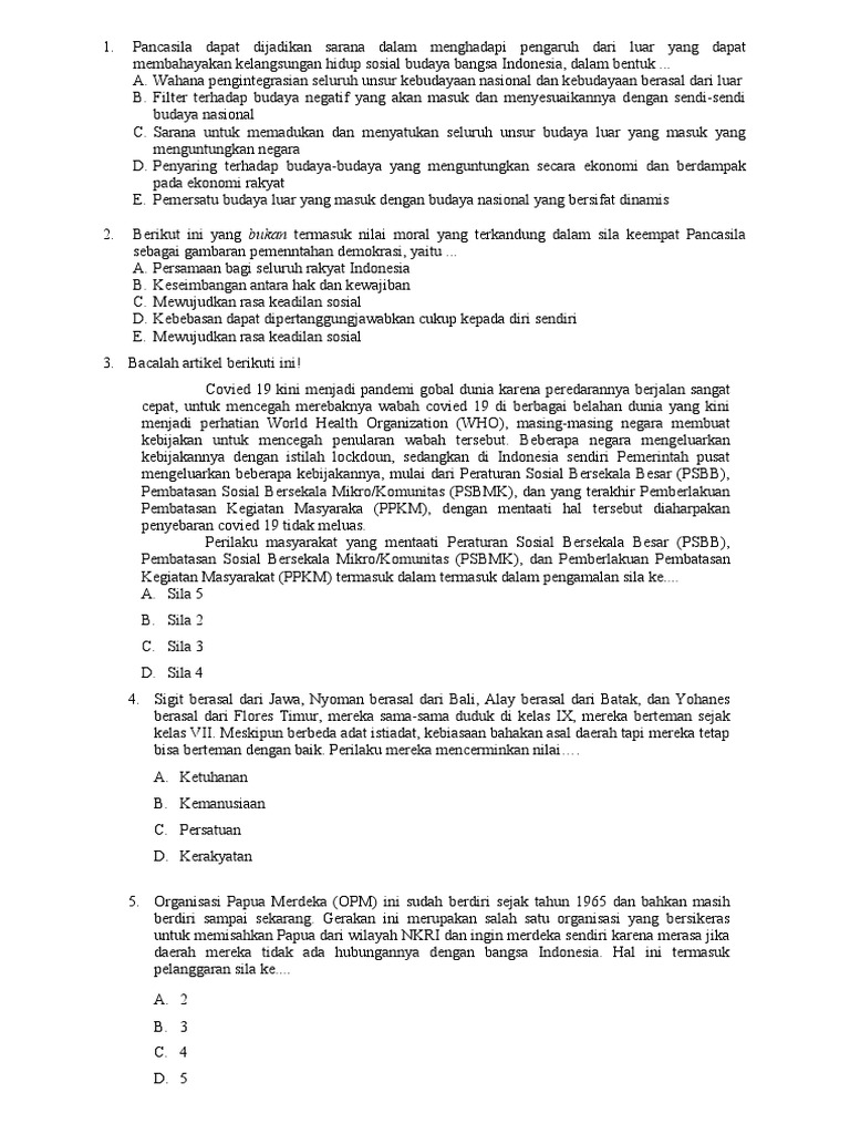 Soal To TWK Polri | PDF