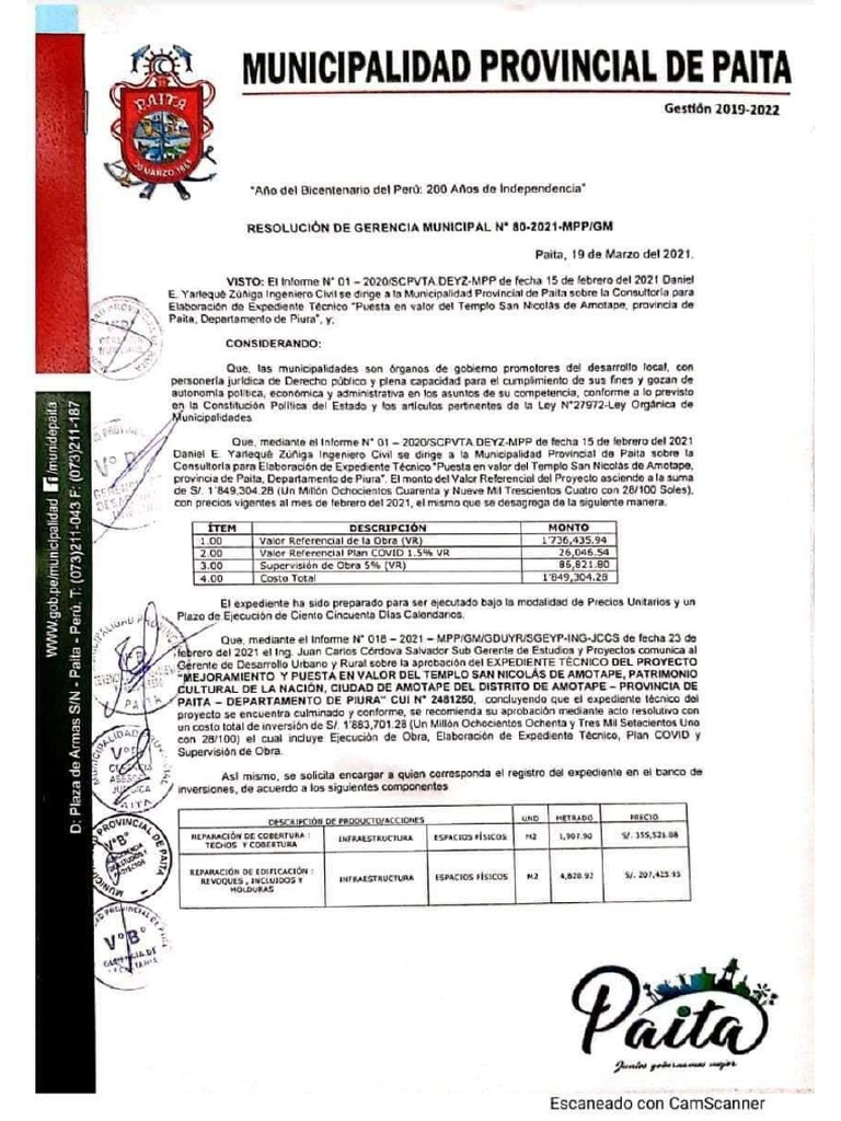 Templo San Nicolás Amotape Paita | PDF