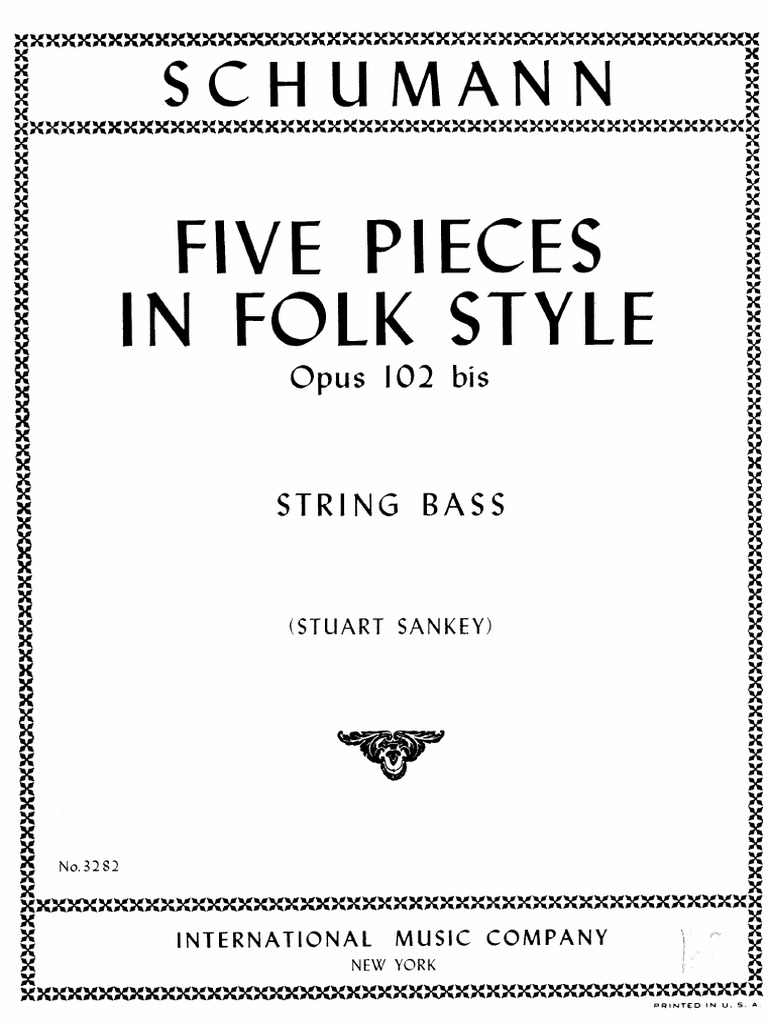 Schumann - Five Pieces in Folk Style | PDF | Musical Compositions ...