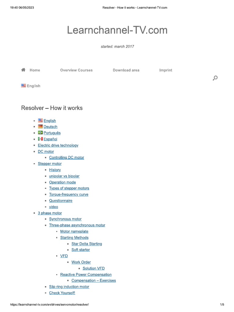 AC Servo Resolver Howitworks | PDF