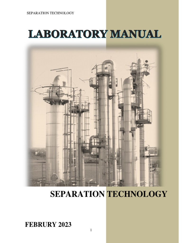 Lab Manual Separation Tech February 2023 | PDF Lab Manual Separation Tech February 2023 | PDF