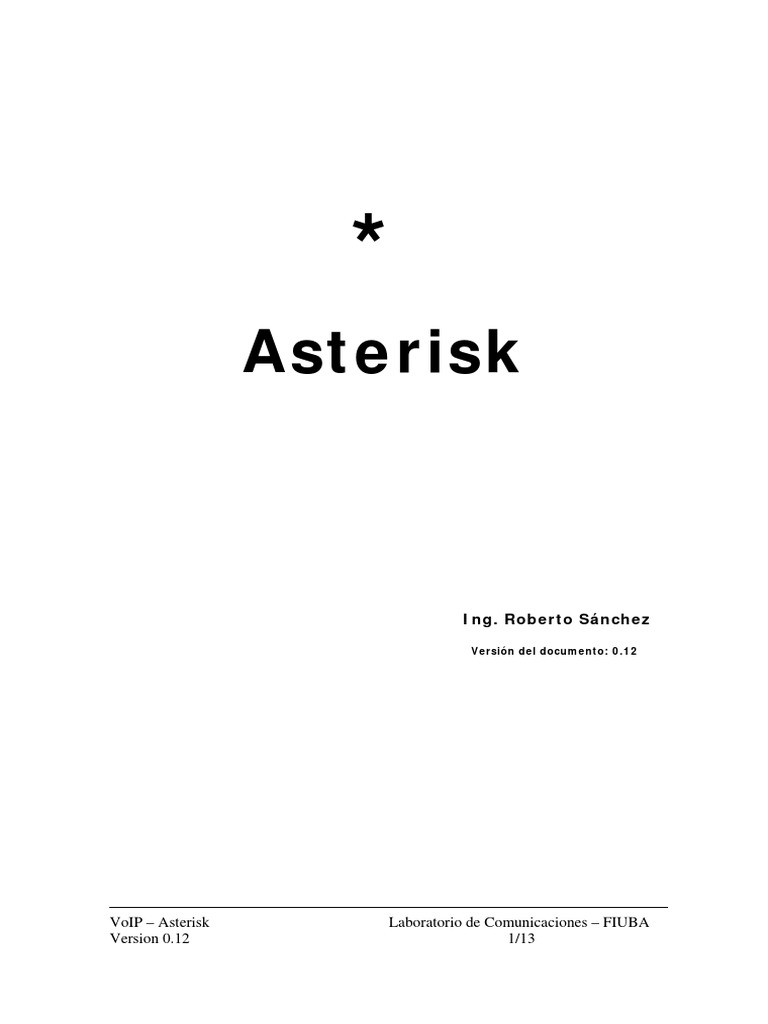 VoIP Asterisk | PDF | Telefonía | Software