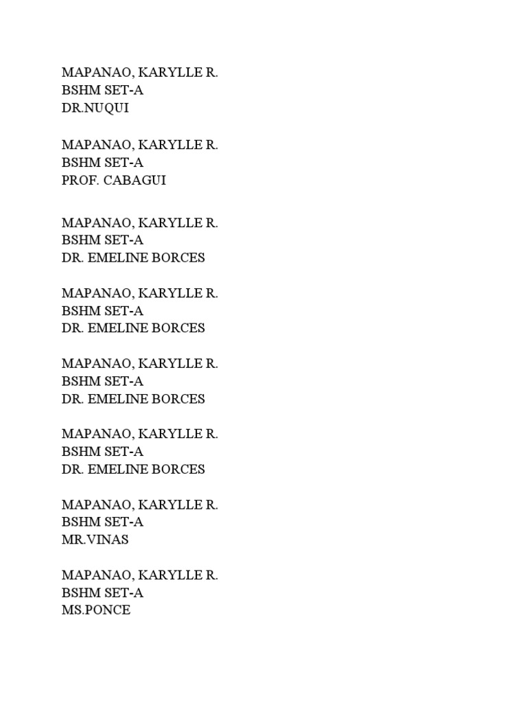 BHSM Set A | PDF