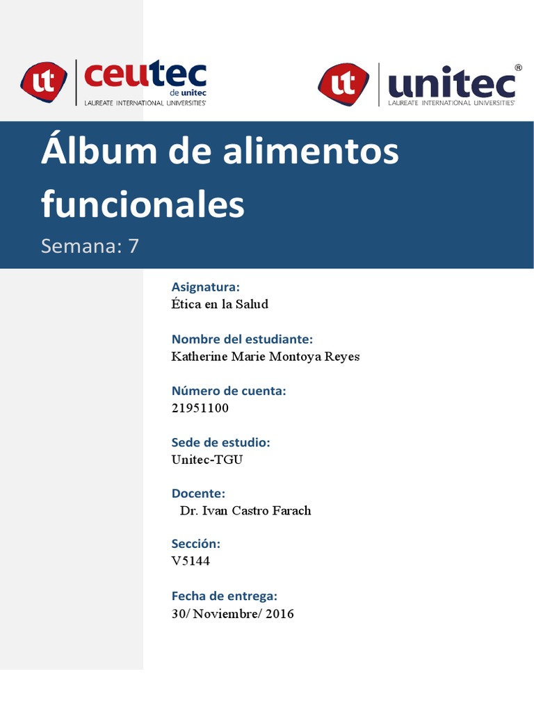 Álbum de Alimentos Funcionales | PDF | Alimentos | Nutrición