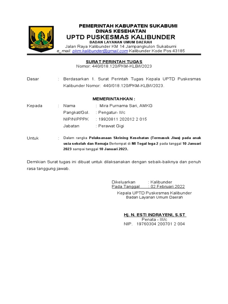 SURAT TUGAS 2023 (1) | PDF