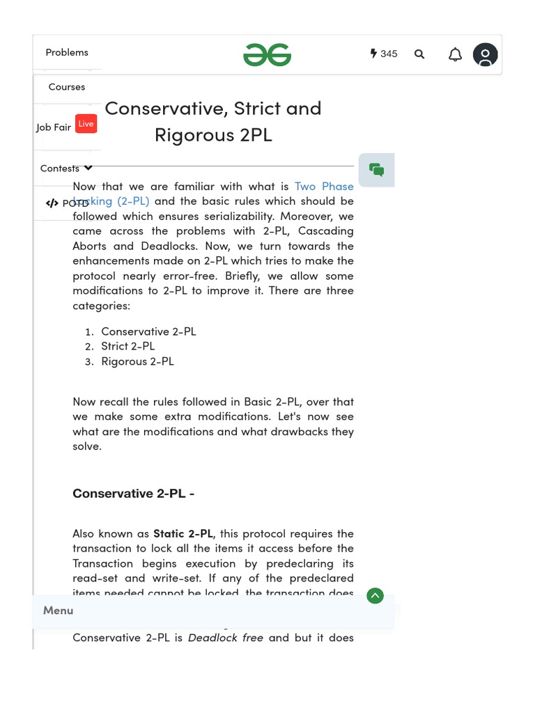 9 - Conservative, Strict and Rigorous 2PL | PDF | Information ...