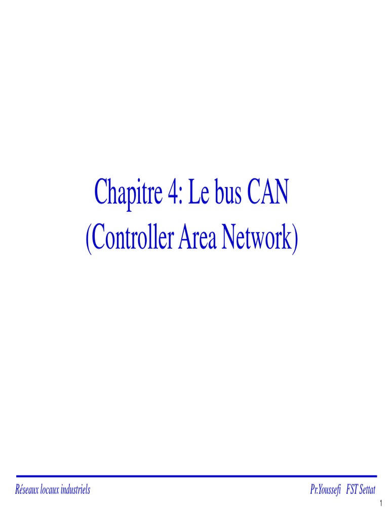 Partie4 Bus CAN | PDF | Secteurs du service | la communication