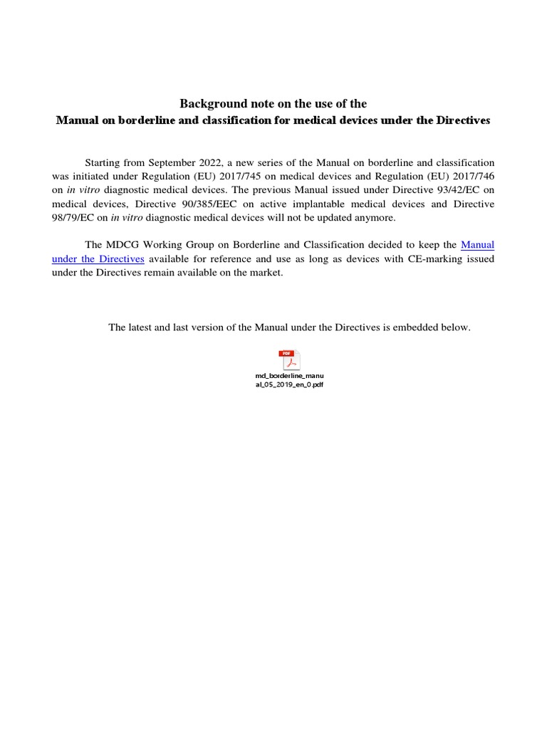 MDR Borderline ManualMDCG-MDD | PDF | Business | Computers